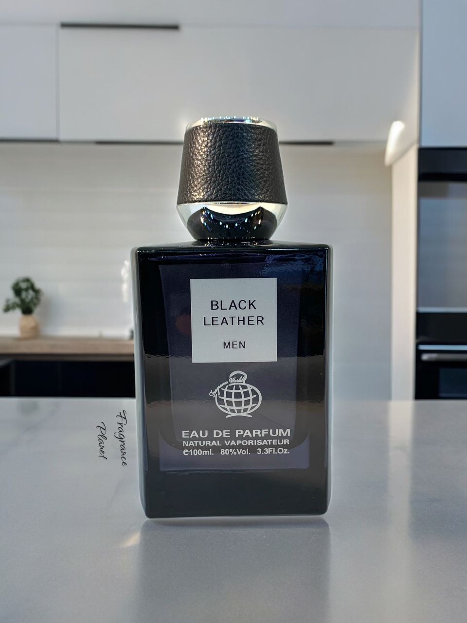 Black leather perfume store